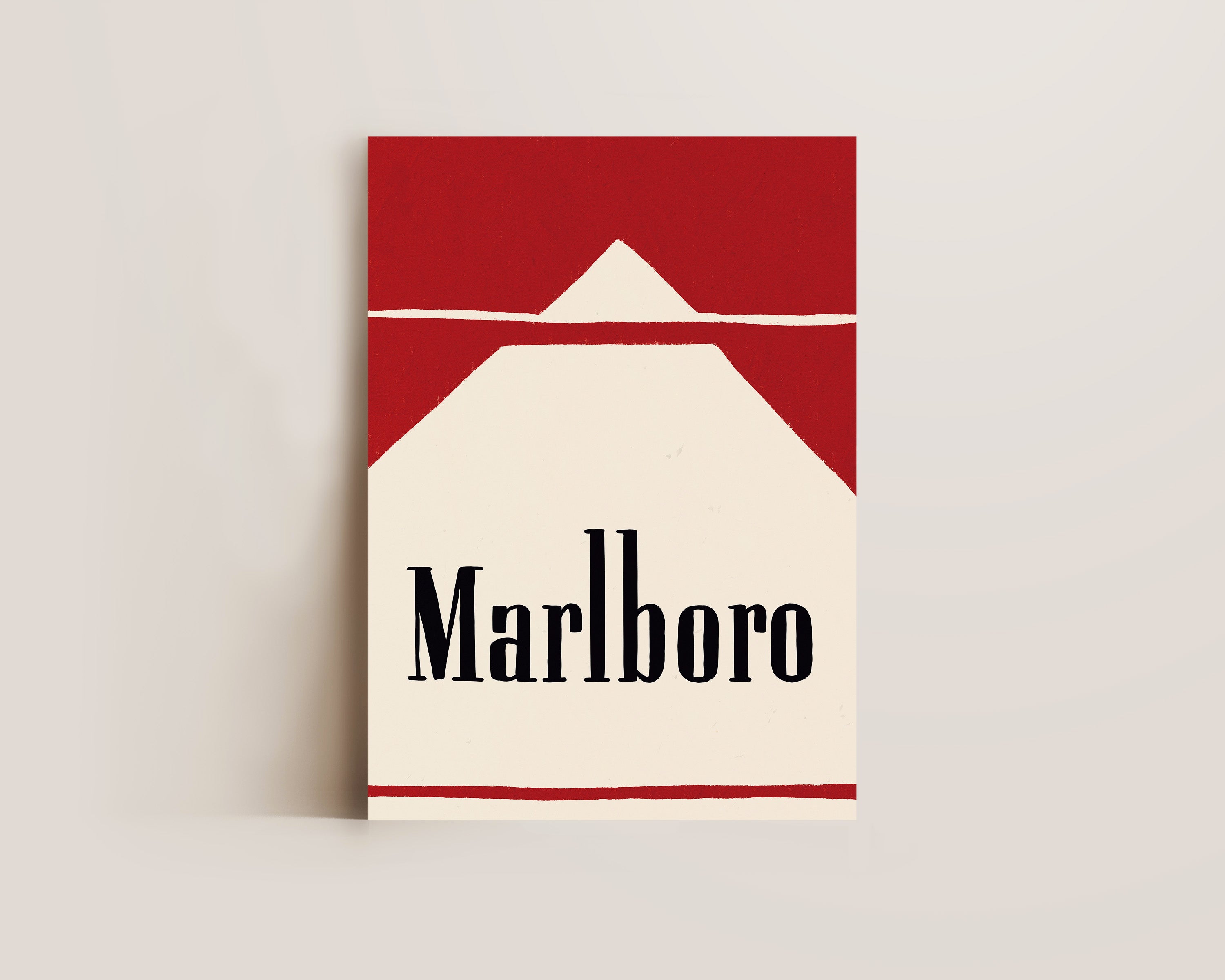 Red Marlboro Retro Bedroom Wall Art Print – Alluvion
