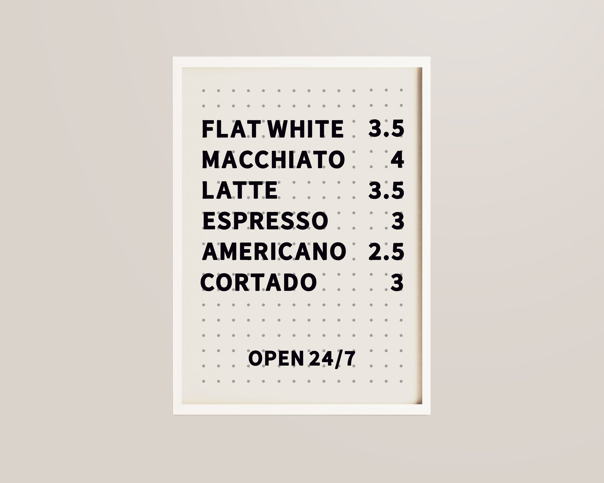 Coffee Shop Menu Board Art Print – Alluvion