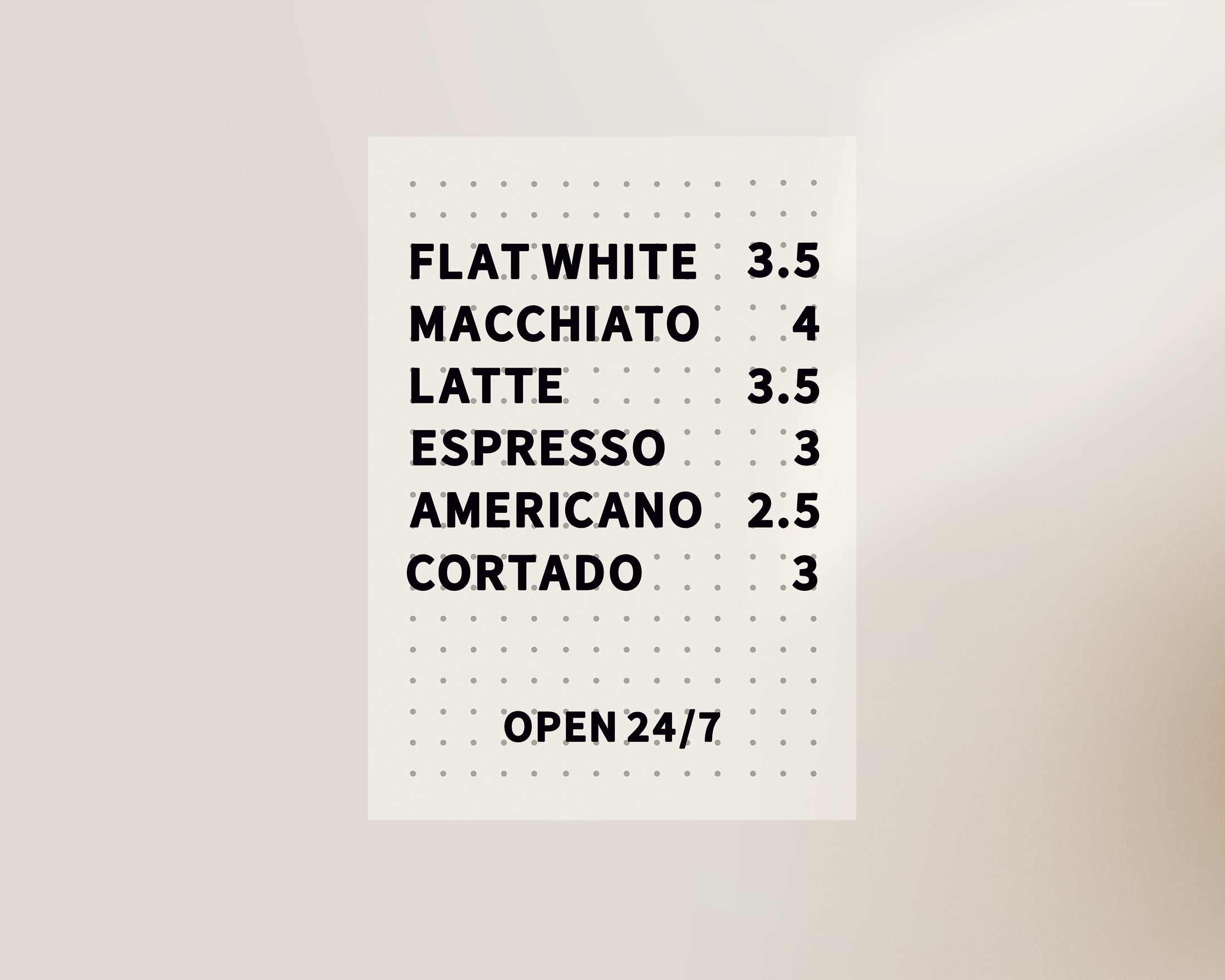 Coffee Shop Menu Board Art Print – Alluvion