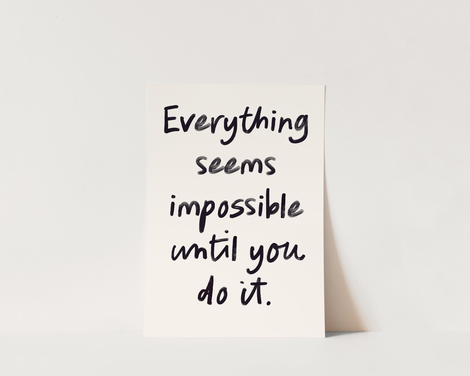 Everything Seems Impossible Motivational Quote Art Poster – Alluvion